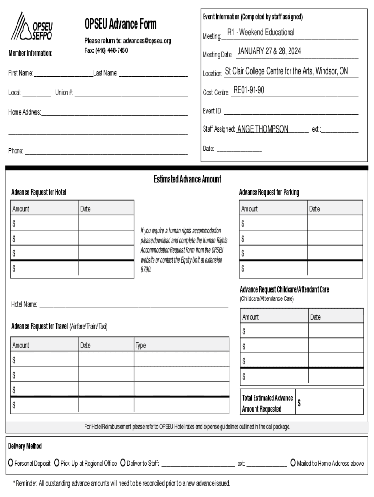 Fillable Online IN-PERSON-Advance-Request-Form- ... Fax Email Print ...