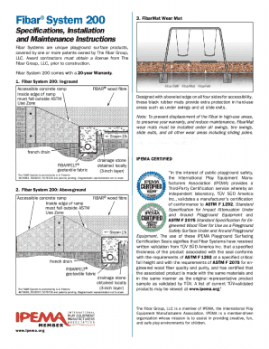 Fillable Online Fibar System 200 - Specifications, Installation and ...