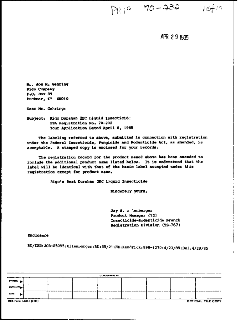 Fillable Online U.S. EPA, Pesticide Product Label, RIGO DURSBAN 2EC ...