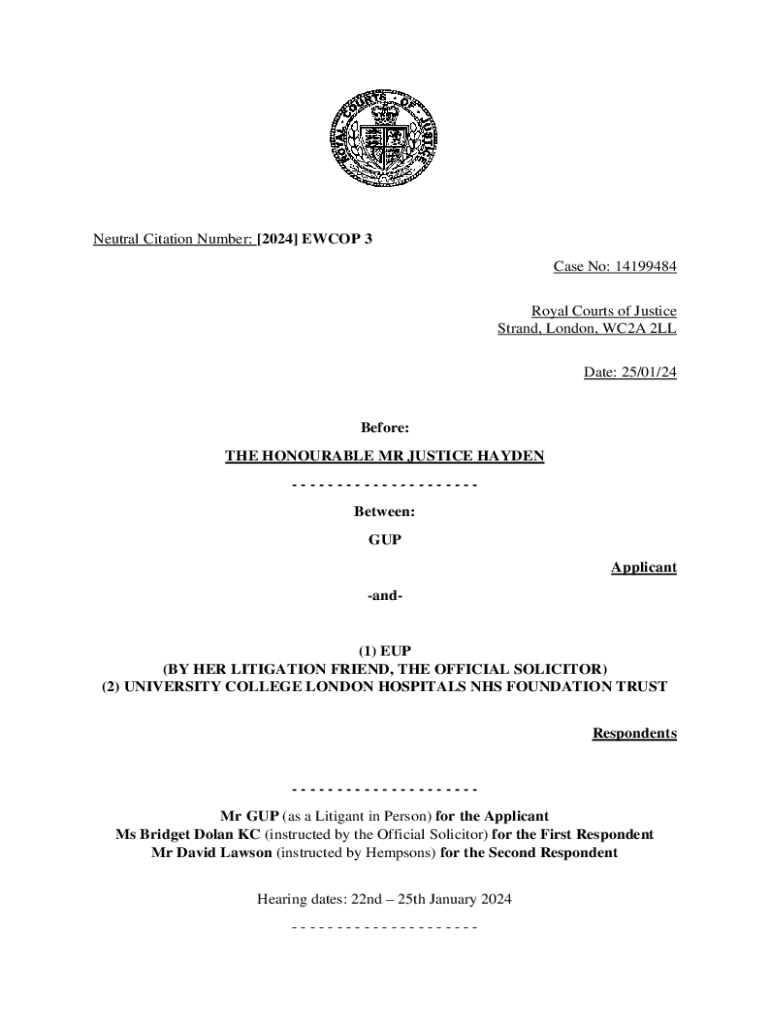 Fillable Online GUP -v- EUP and another Fax Email Print - pdfFiller