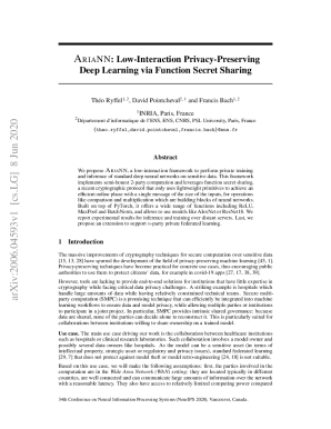 Fillable Online Low-Interaction Privacy-Preserving Deep Learning via ...