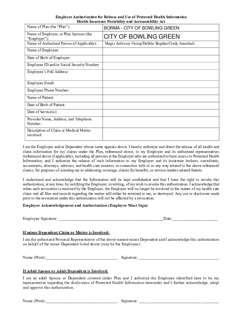 Fillable Online Sample Employee Authorization Form Fax Email Print ...