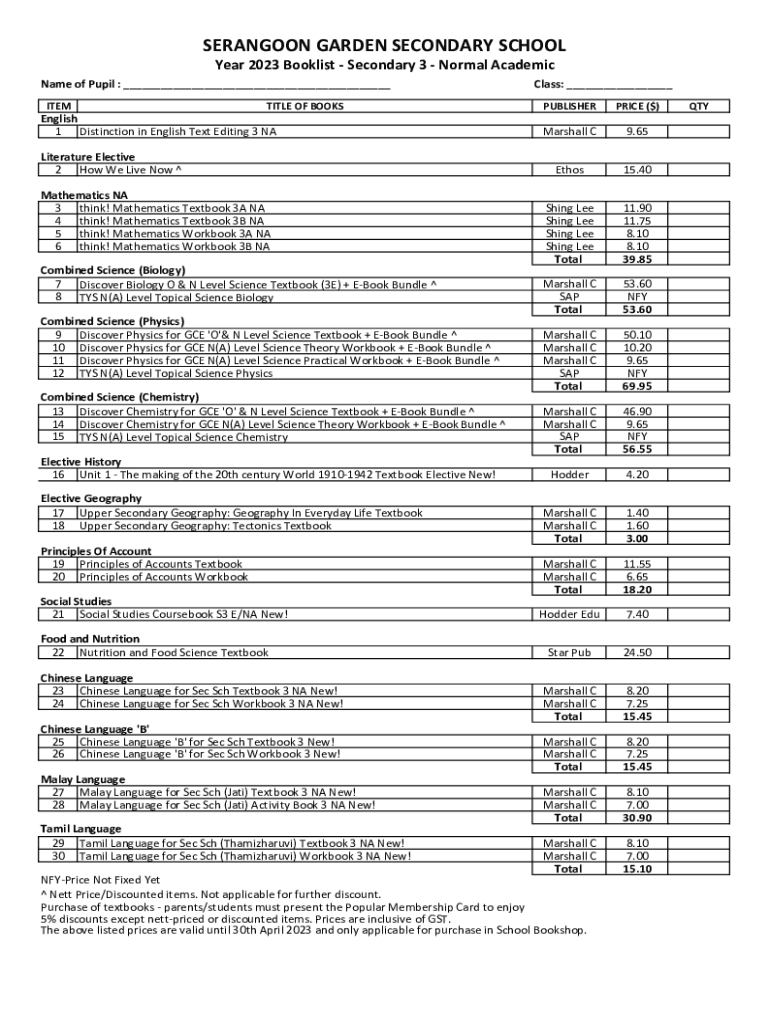 Fillable Online Distinction in English: Text Editing Sec 1 N(A) (2E ...