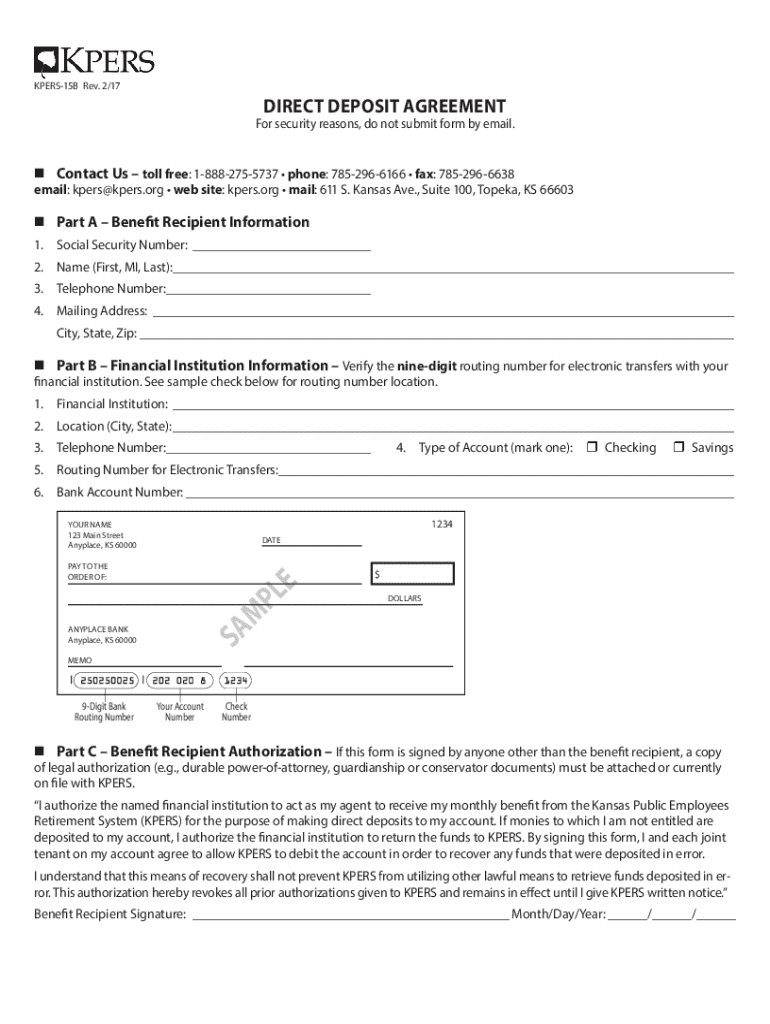 Direct Deposit Agreement: Fill out & sign online | DocHub