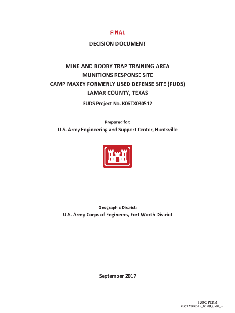 Fillable Online final - decision document eastern range area b ...