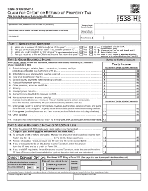 Fillable Online 2015 Oklahoma Resident Individual Income Tax Forms ...