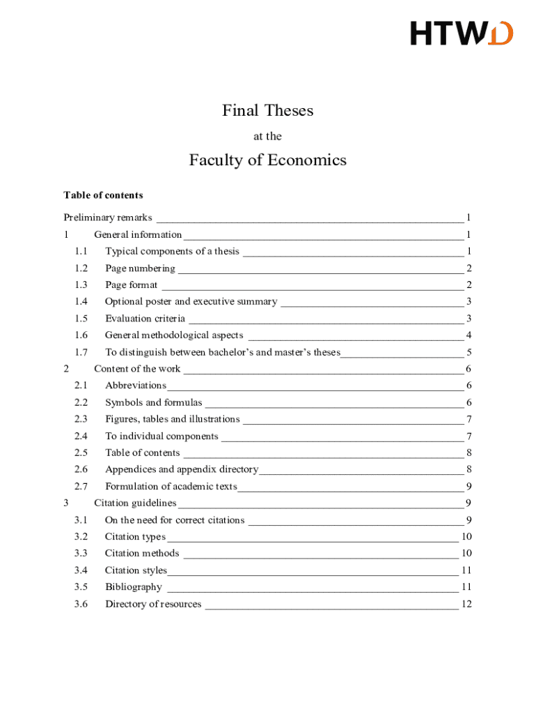 Fillable Online Thesis information sheet. final theses Fax Email Print ...