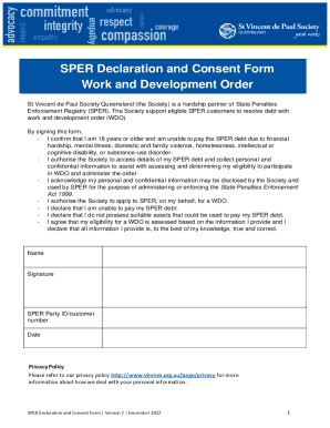 Fillable Online State Penalties Enforcement Register (SPER) Work and ...