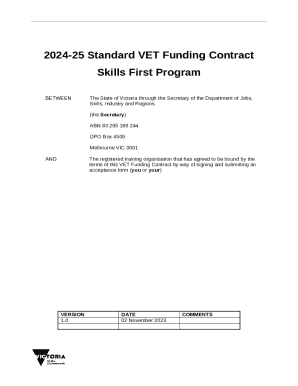 Skills Victoria Training System Doc Template | pdfFiller