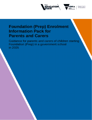 Foundation (Prep) Enrolment Ination Pack for Parents ... Doc Template | pdfFiller