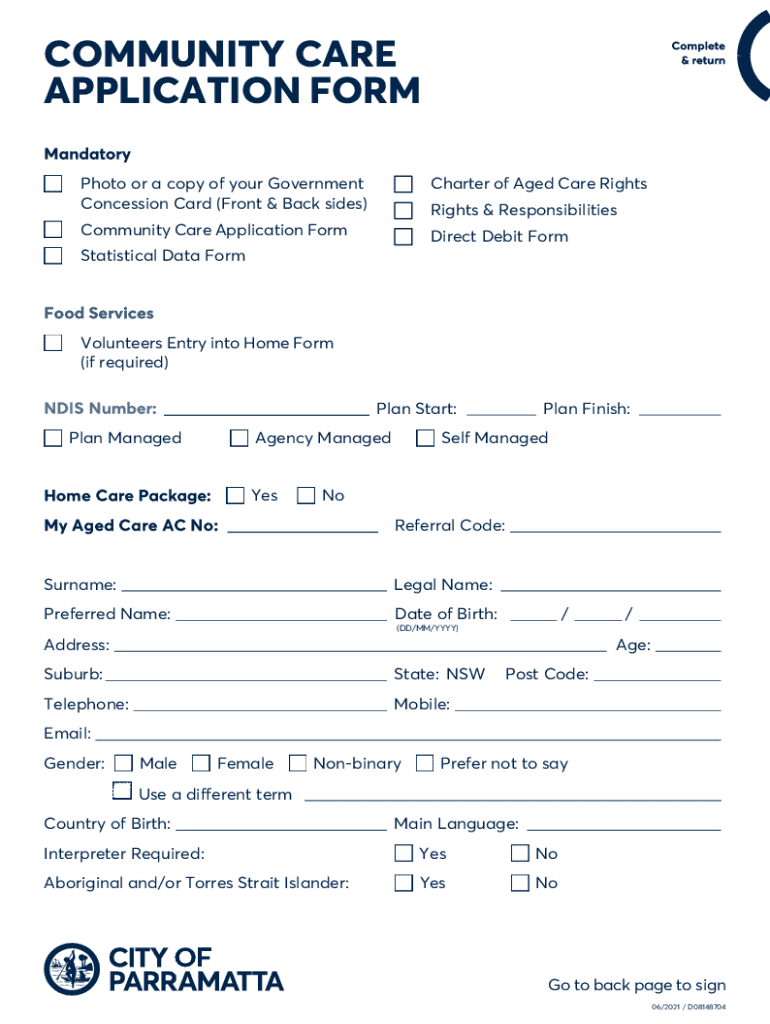 Fillable Online Charter of Aged Care Rights Template for Signing Fax ...