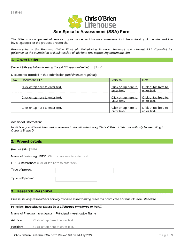 SSA Doc Template | pdfFiller