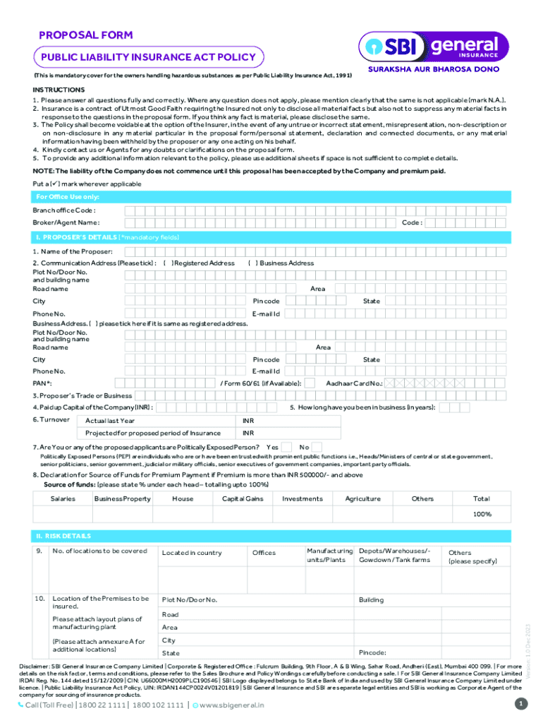 Fillable Online Download l&t-insurance Public Liability Act proposal ...