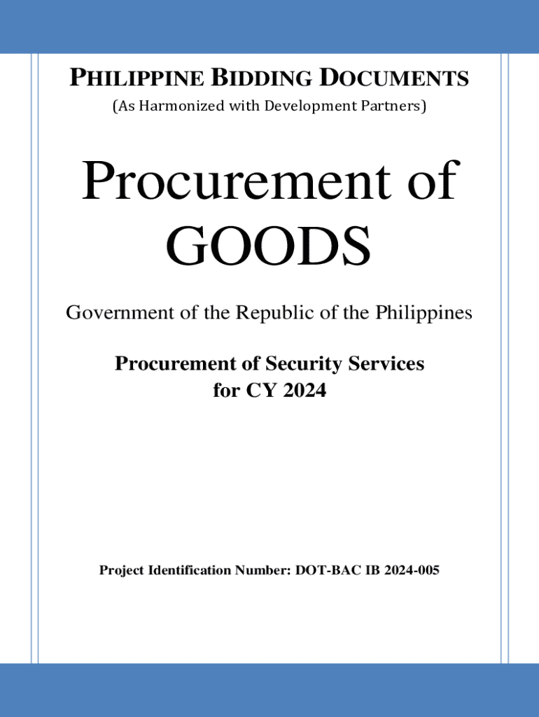 Fillable Online Project Identification Number: DOT-BAC IB 2024-005 Fax ...