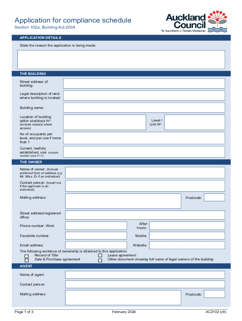 Fillable Online Form 11: Application for Amendment to Compliance ...