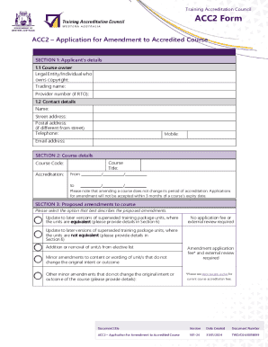 Fillable Online Accredited course document template Fax Email Print ...