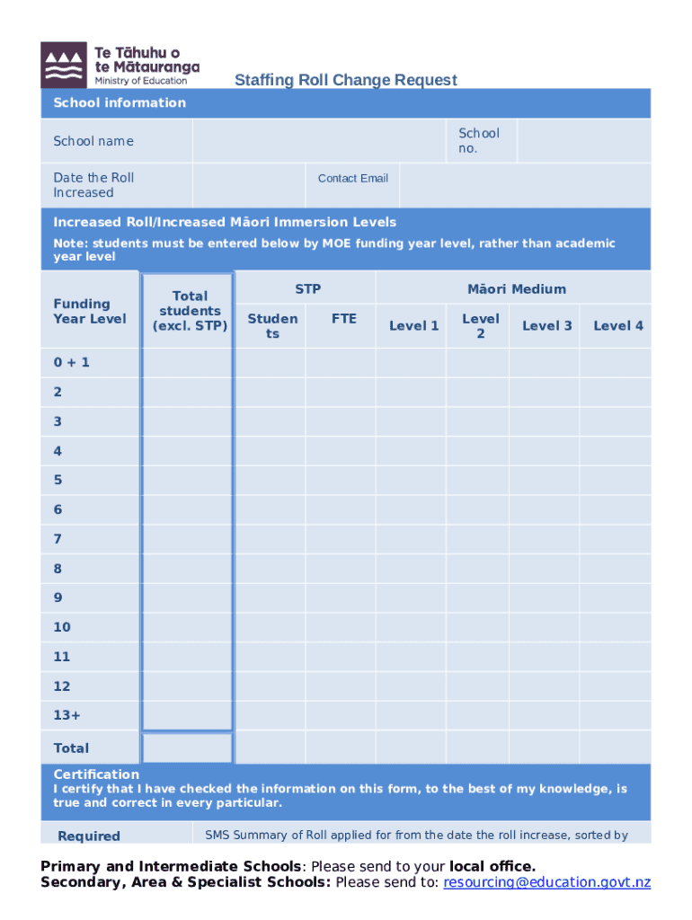 Staffing roll Changes . Staffing roll changes Doc Template | pdfFiller