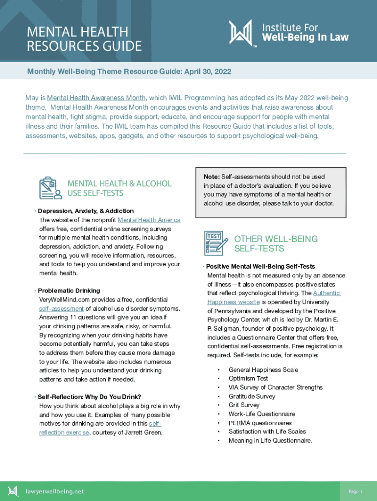 Fillable Online Mental Health Resource Guide - State of NJ Fax Email ...