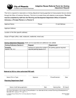 Fillable Online Adaptive Reuse Referral Form for Zoning Adjustment Requests.doc.docx Fax Email ...