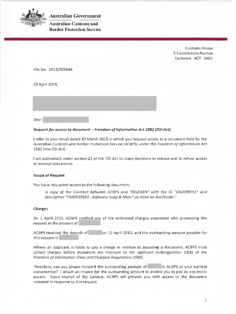 Fillable Online Australian Government Australian Customs and Border ...