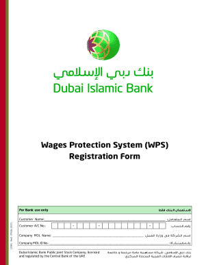 Fillable Online Wages Protection System (WPS) Registration Form Fax ...