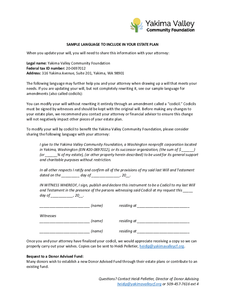 Fillable Online Estate planning: One of the best ways to show you care Fax Email Print - pdfFiller