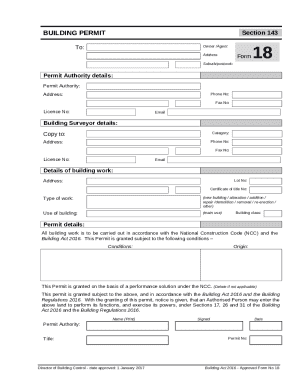 18 - Building Permit (Word, 24.4 KB) Doc Template | pdfFiller