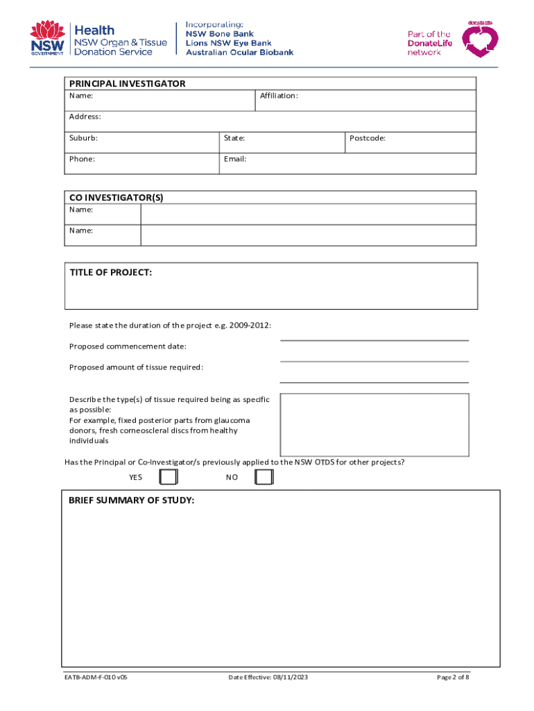 Fillable Online Australian Organ Donor Register form (NH007DF) Fax ...