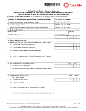 Fillable Online critical-illness-claim-doctors-statement-cancer ...