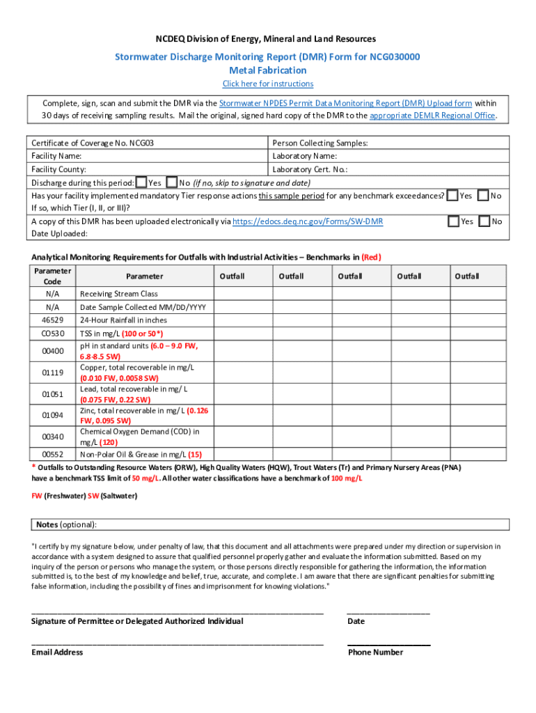 Fillable Online state of north carolina - NC DEQ Fax Email Print ...