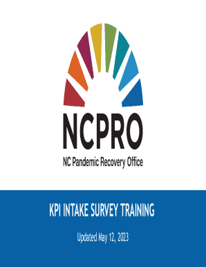 Fillable Online KPI Intake Survey Training Session 1 - YouTube Fax ...