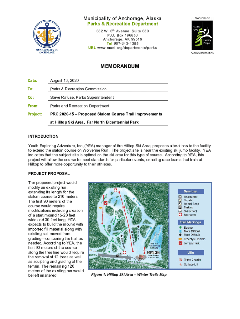 Fillable Online Parks and Recreation Government Hill Parks and Trails ...