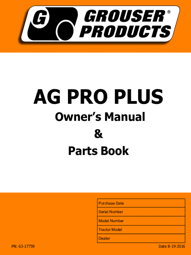 Fillable Online AG PRO PLUS Fax Email Print - pdfFiller