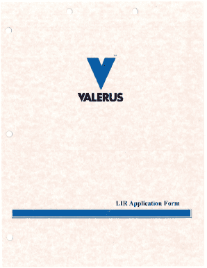 Fillable Online LIR Application Form Fax Email Print - pdfFiller