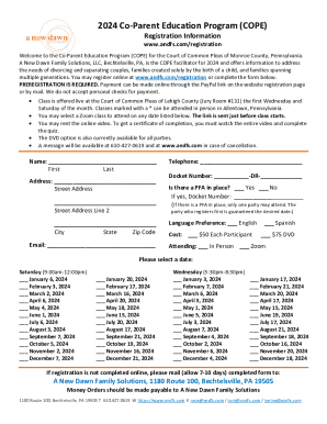 Fillable Online Co-Parent Education Program (COPE) - In Person/En ...