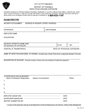 Fillable Online apps pittsburghpa Infectious Disease Exposure form-ALL ...