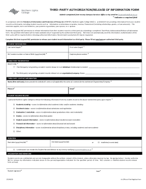 Fillable Online THIRD-PARTY AUTHORIZATION/RELEASE OF ... Fax Email Print - pdfFiller