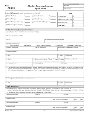 Fillable Online 2024 Form AB-200 Alcohol Beverage License Application ...