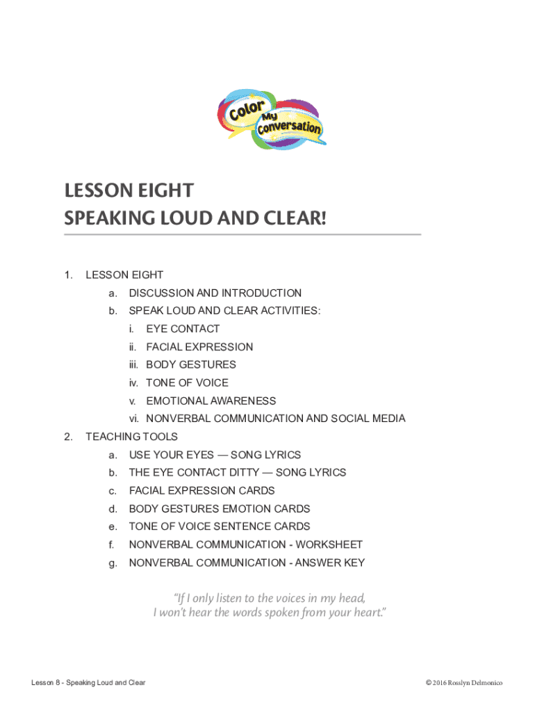 Fillable Online Nonverbal communication: body language and tone of ...