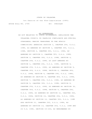 Fillable Online Oklahoma Ethics Commission - Commission History Fax ...