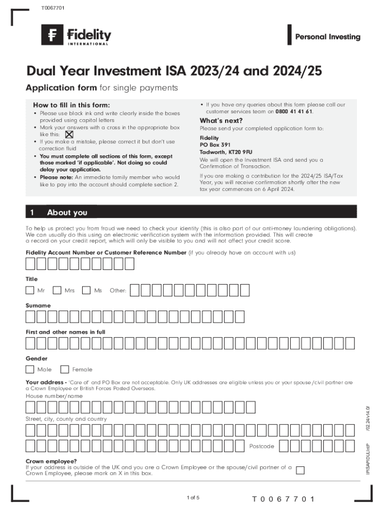 Fillable Online 2023/2024 ISA Application Form Fax Email Print - pdfFiller