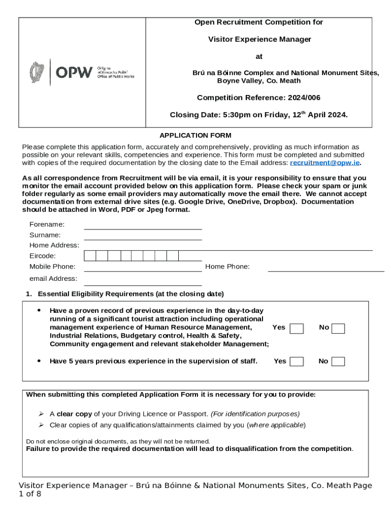 GSENM 2024 Artist-in-Residence Application .pdf Doc Template | pdfFiller