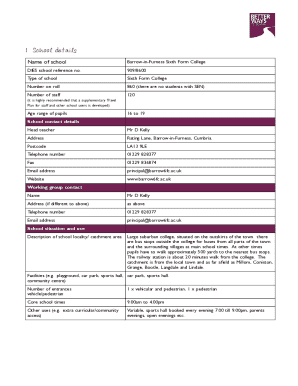 Fillable Online Barrow 6th form 2007-08 Fax Email Print - pdfFiller