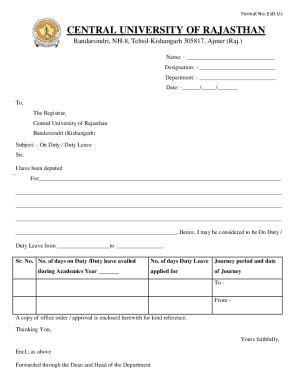 Fillable Online Duty leave Format English.pdf Fax Email Print - pdfFiller