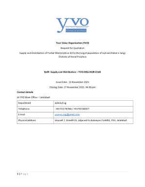 Fillable Online Supply and Distribution of Partial Winterization Kit to the ... Fax Email Print ...