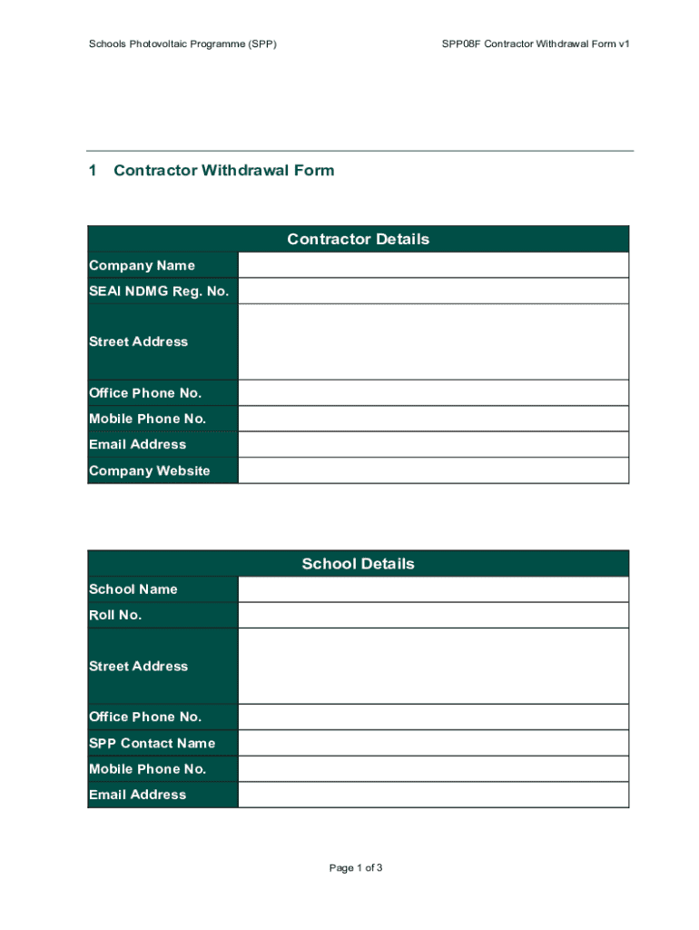 Fillable Online Solar PV Scheme Installer Registration Form Fax Email ...
