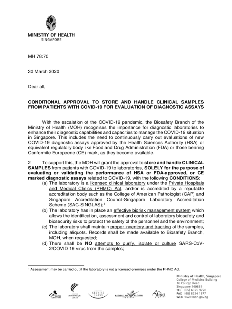Fillable Online Clinical Samples for SARS-CoV-2 Detection: Review of ...