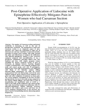Fillable Online Post-Operative Application of Lidocaine with ...