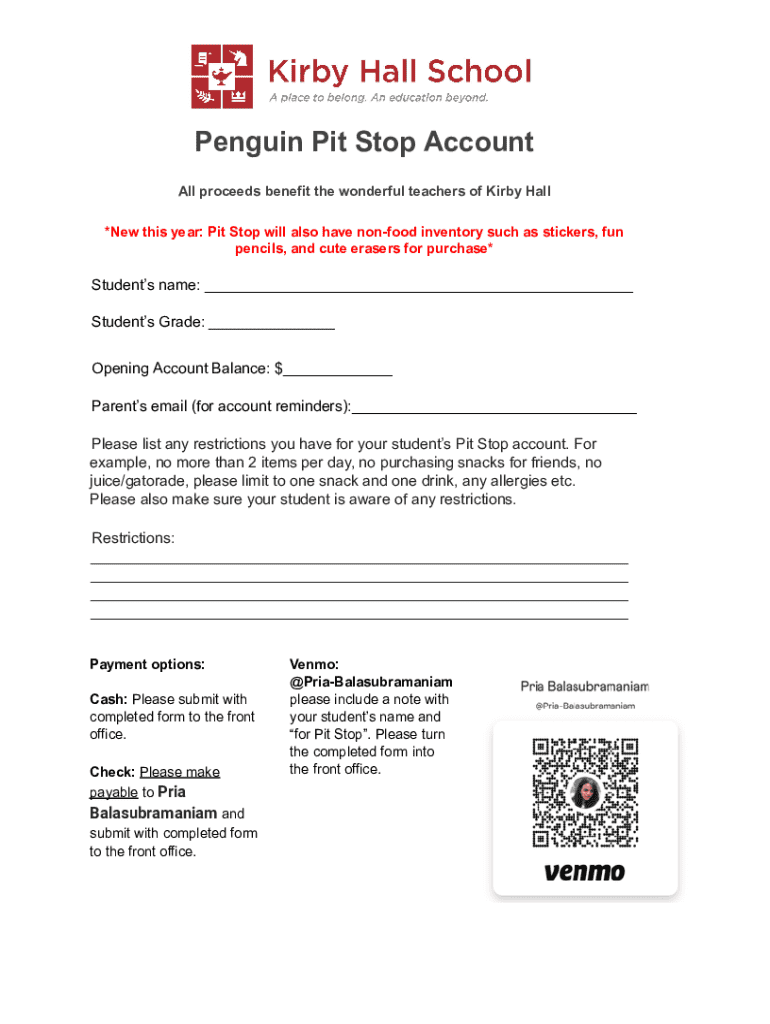 Fillable Online Pit Stop Form - Google Docs (1) Fax Email Print - pdfFiller