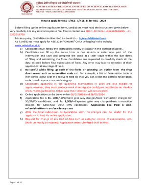 Fillable Online III for NEE - 2024 Before filling up the online ...